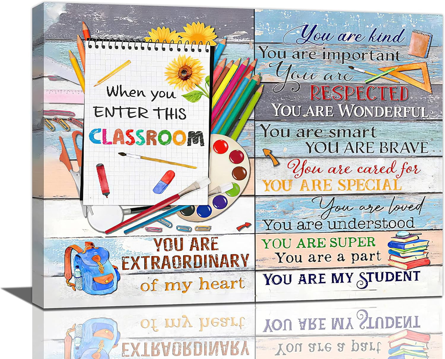 Classroom Wall Art Students Classroom Pictures Wall Decor Inspirational ...