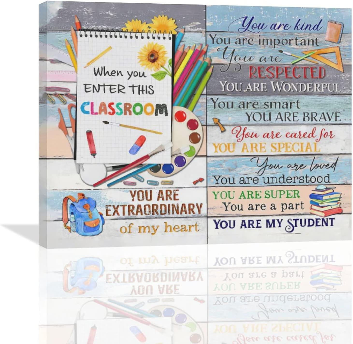 Classroom Wall Art Students Classroom Pictures Wall Decor Inspirational ...