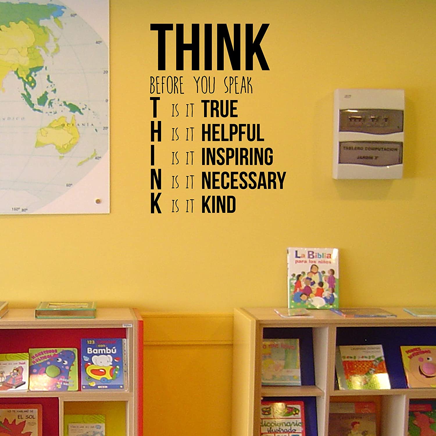 Classroom Wall Decal - "Think Before You Speak" - Walmart.com