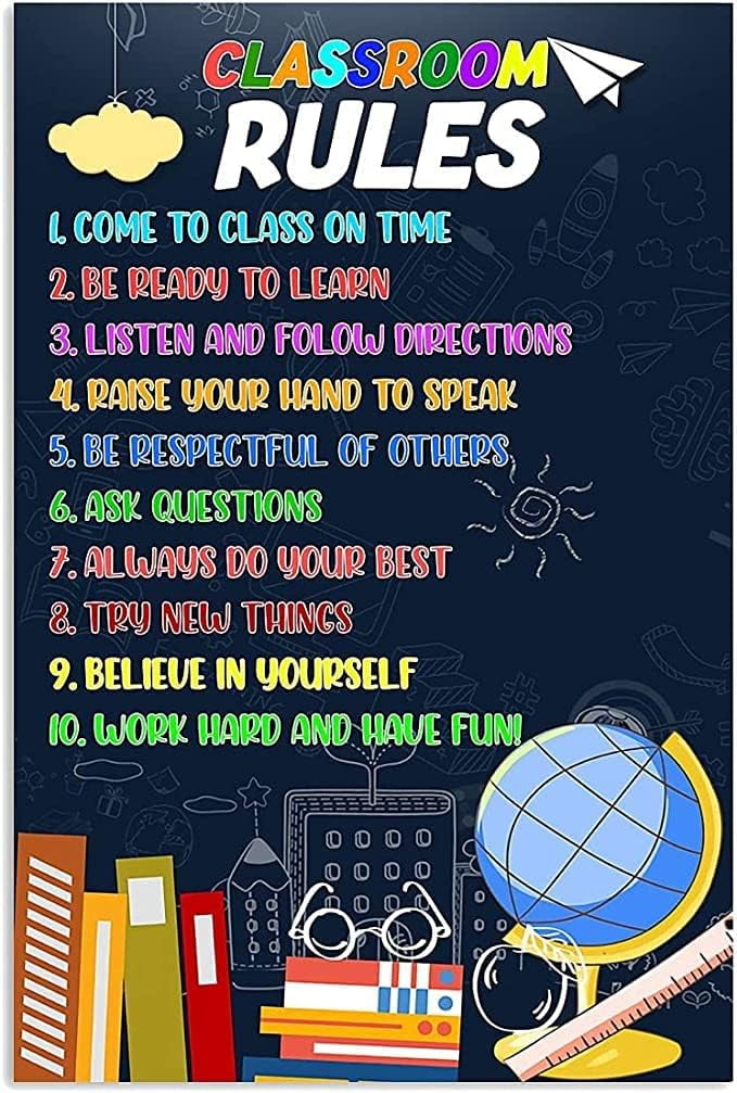 Classroom Welcome Back To School Poster, Motivational Sign 8x12 Inch ...