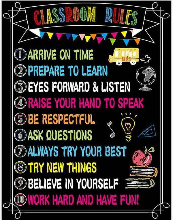Classroom Welcome Back To School Poster, Motivational Sign 8x12 Inch ...