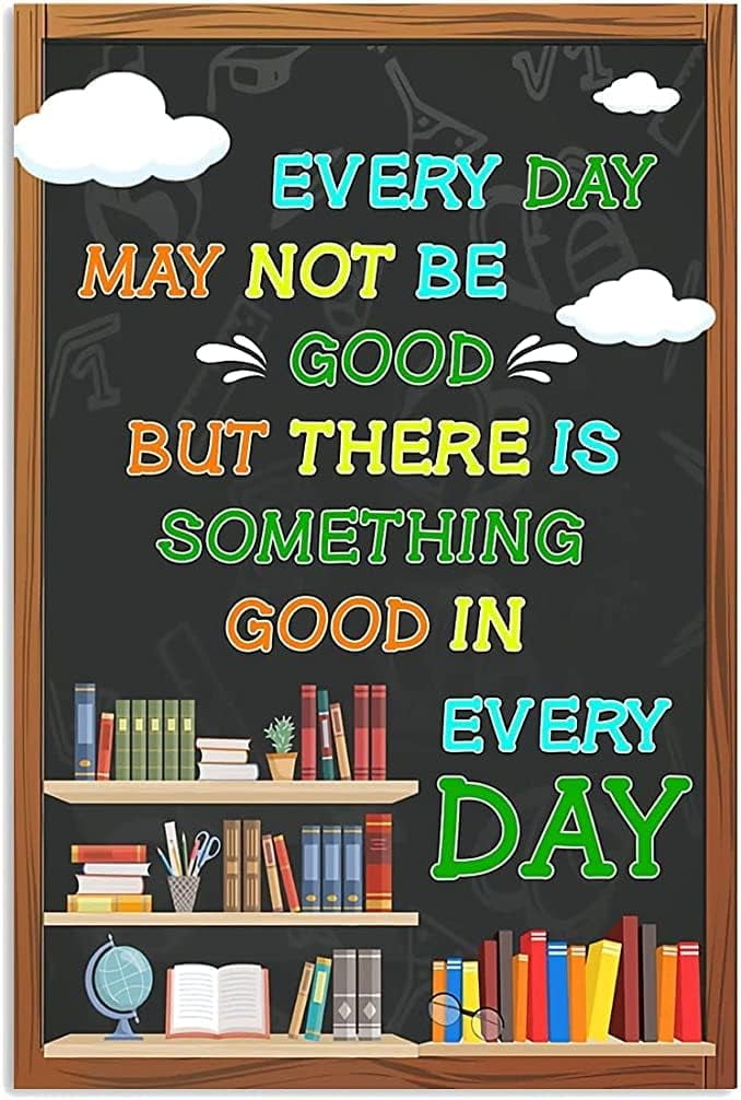 Classroom Welcome Back To School Poster, Motivational Sign 8x12 Inch ...