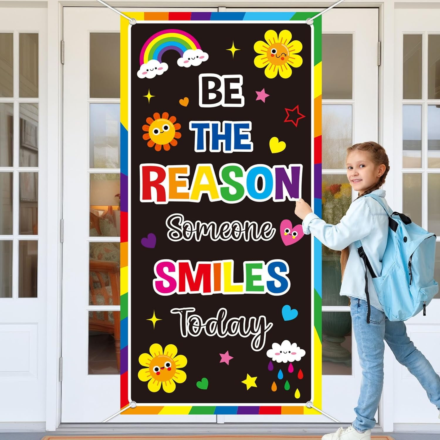 Classroom Welcome Door Cover Welcome Banner Wall Door Decor Colorful ...