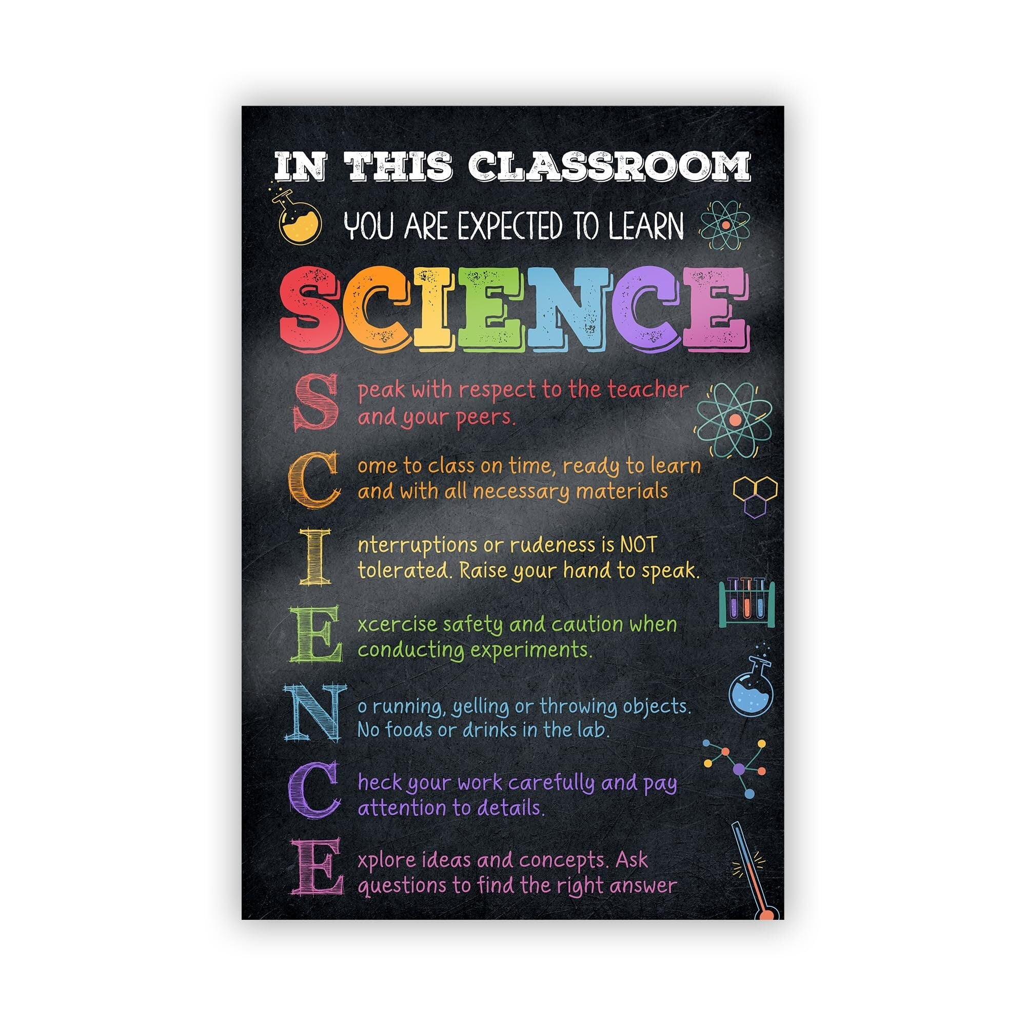 In This Classroom You are Expected to Learn Science Poster Science ...