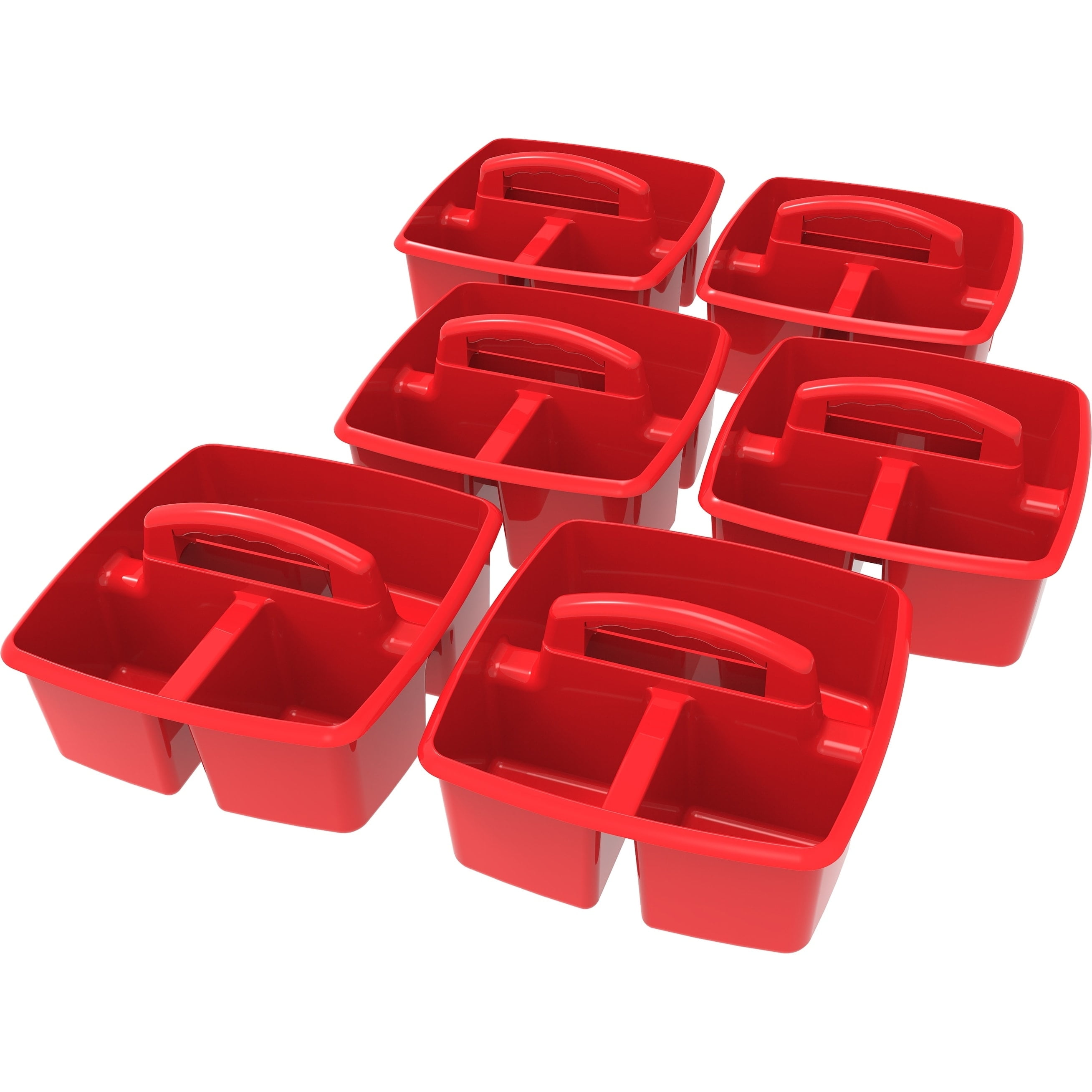 Storex Classroom Caddy, Red, Plastic, 3 Compartments, Comfort Grip ...