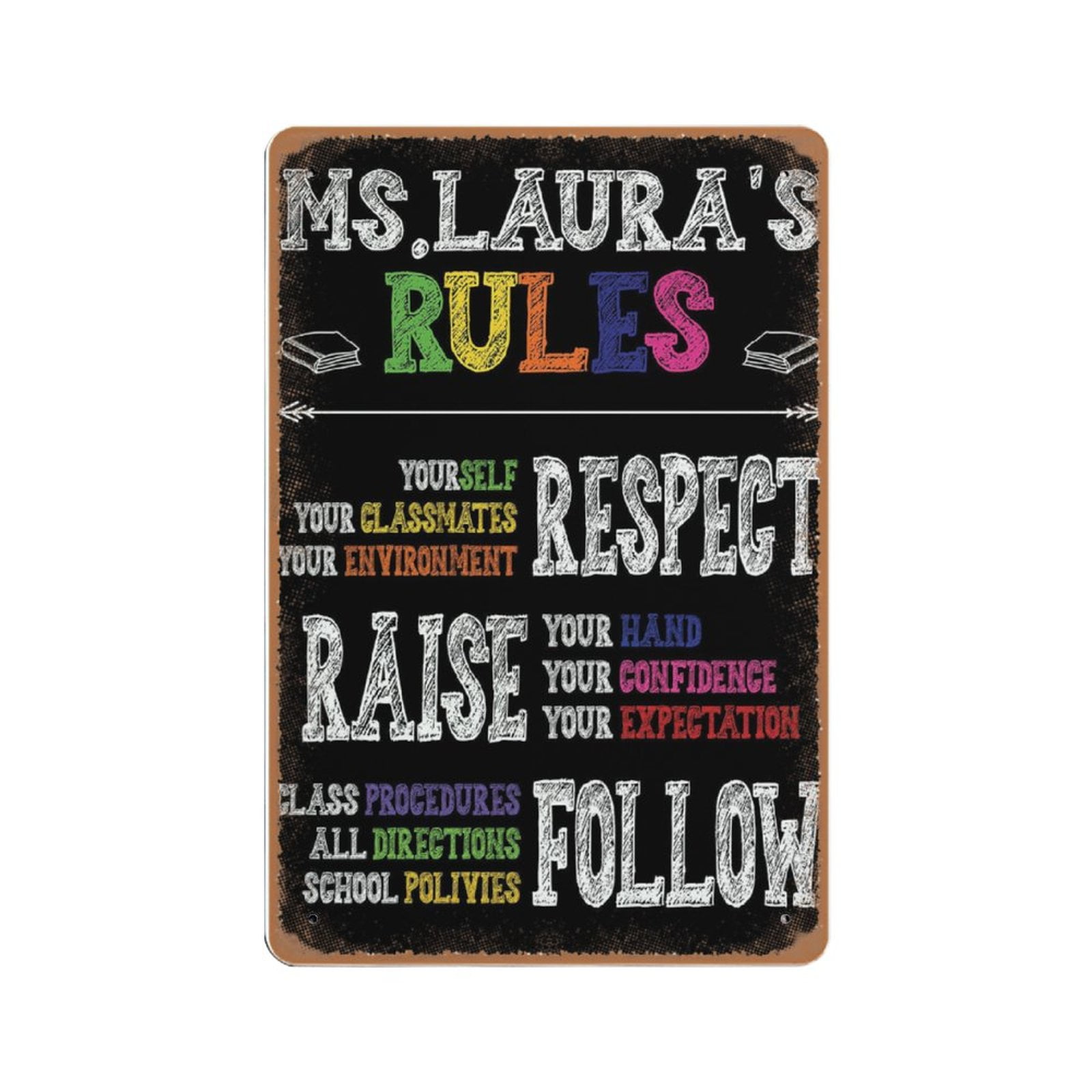 Classroom tin sign, Teacher tin sign, Teacher Gift for Elementary ...