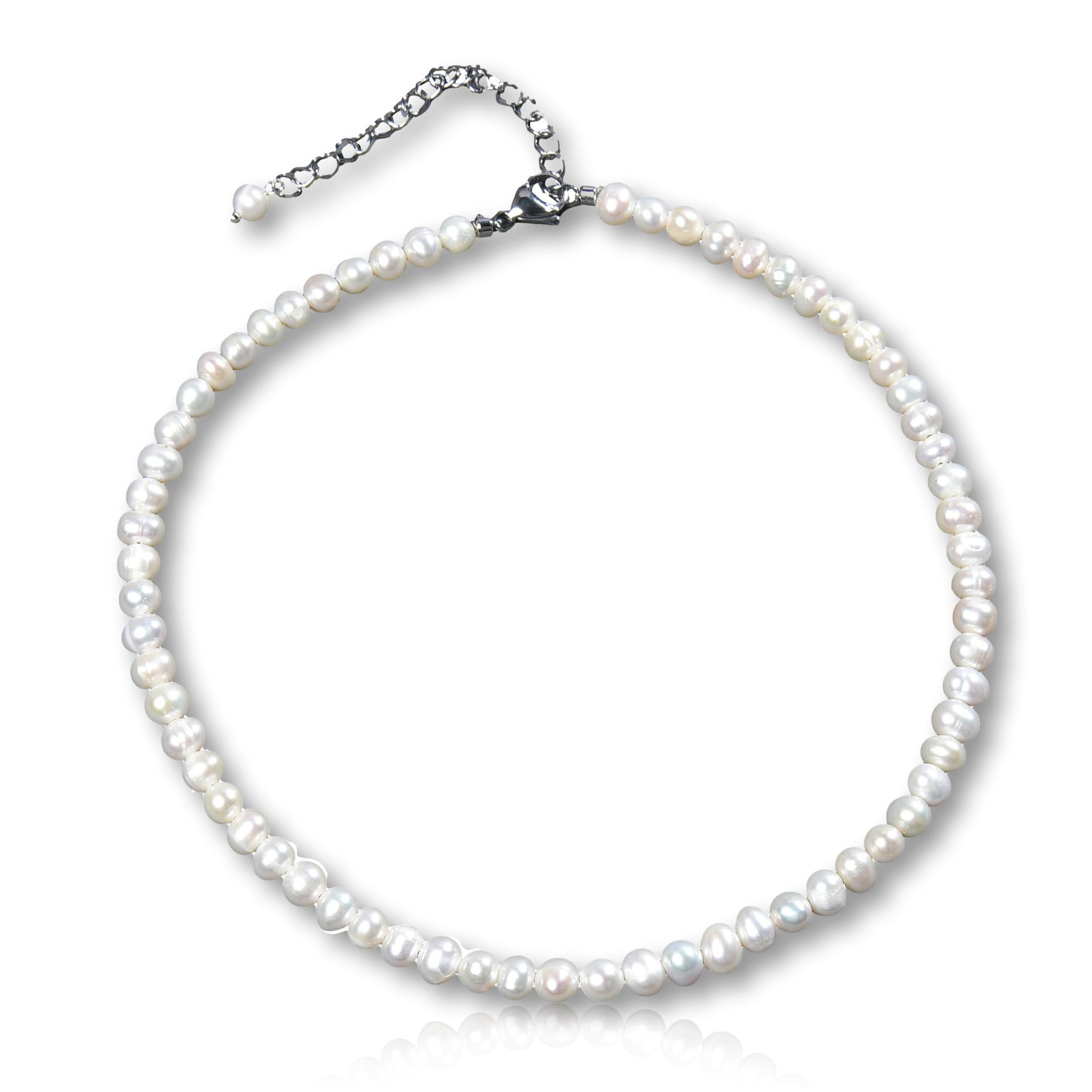 Classy 5-6 mm Cultured Freshwater Pearl Strand Necklace in 14". Fresh ...