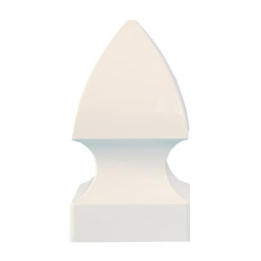 Plum Fittings 1 1/2" x 1 1/2" Gothic Vinyl Picket Fence Caps | Pack of 5 | White - Walmart.com
