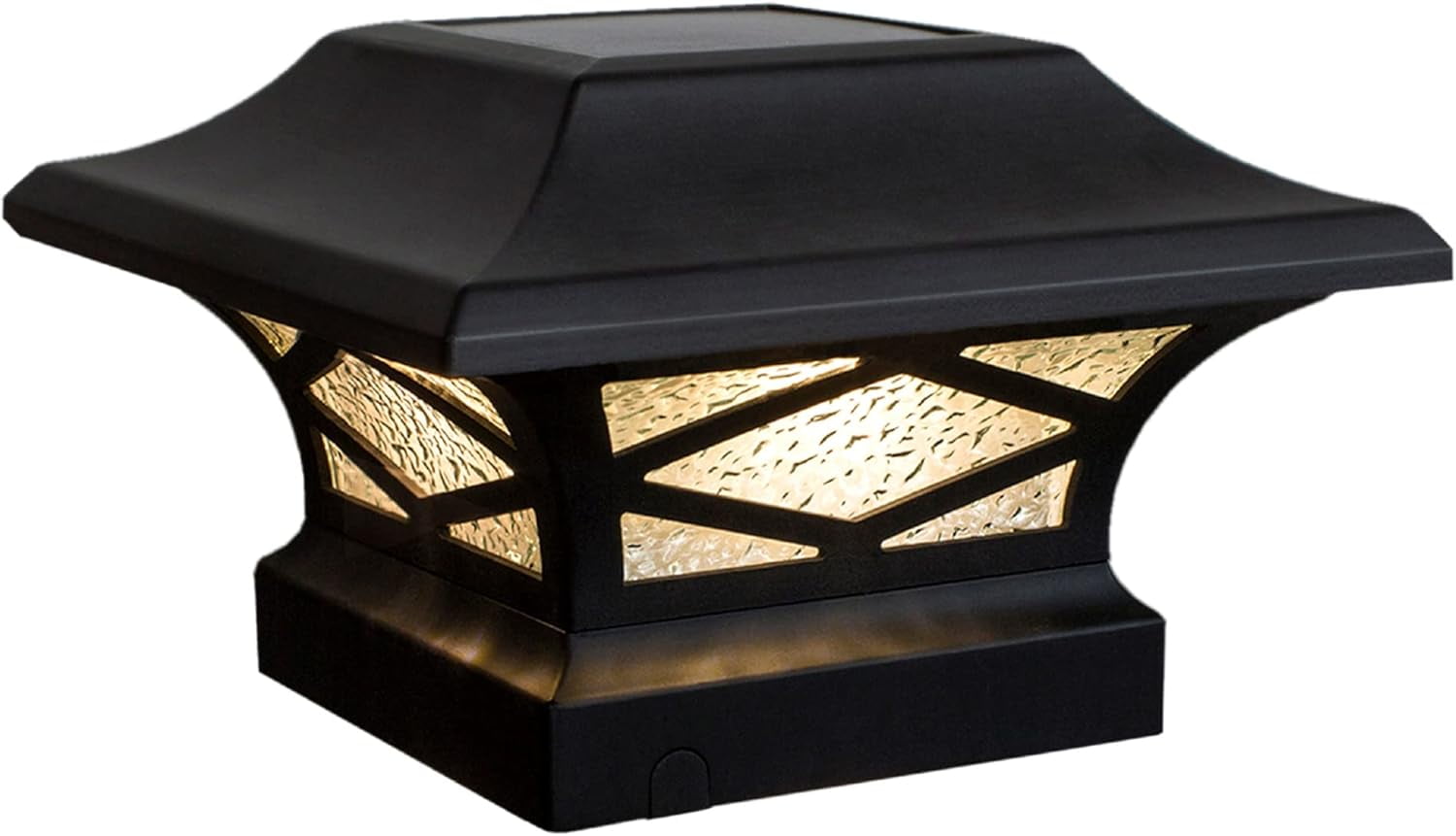 Classy Caps Kingsbridge Dual Lighted Solar Post Cap - Outdoor Deck and ...