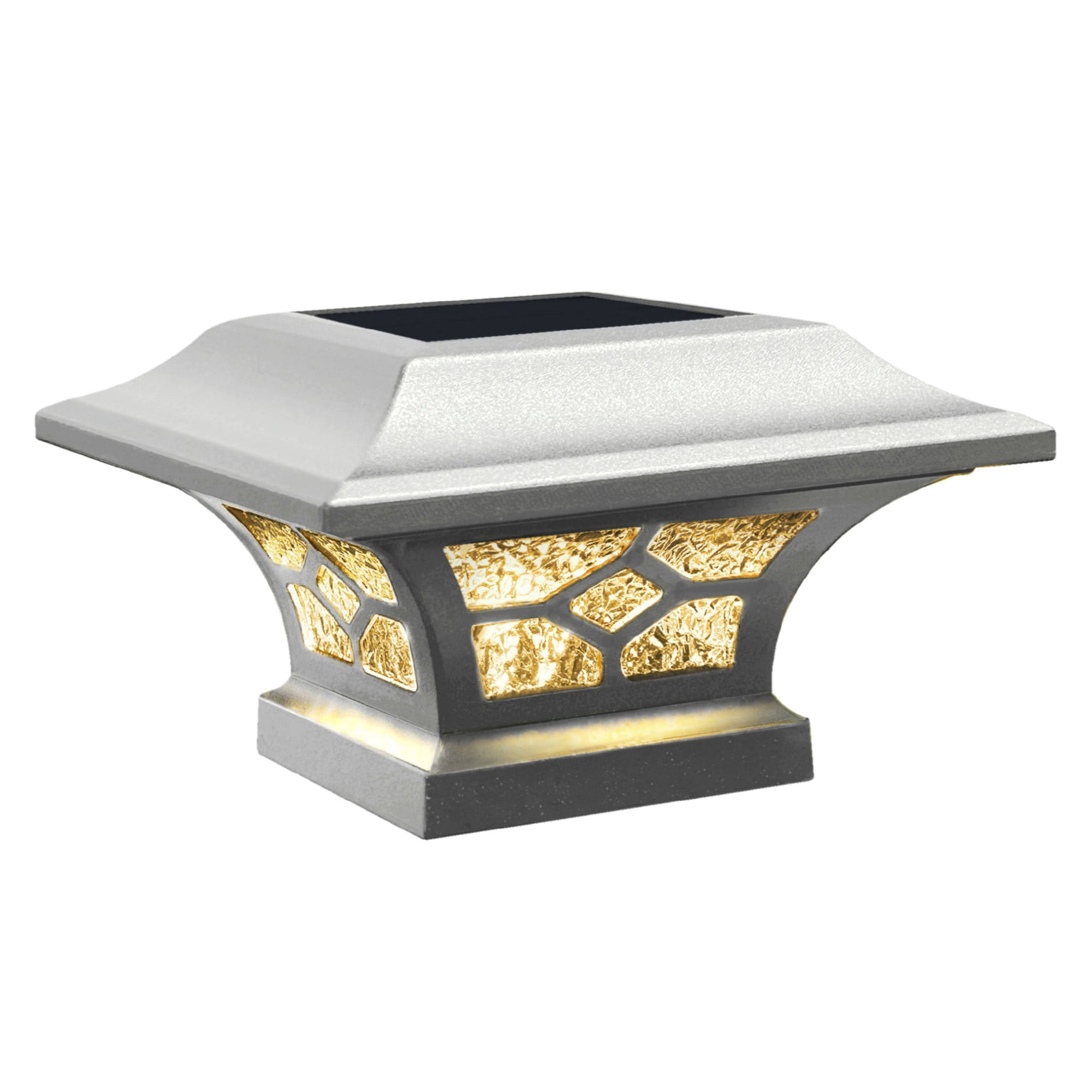 Classy Caps Slz332 Kingston 5" Wide Led Solar Powered Post Cap Light ...