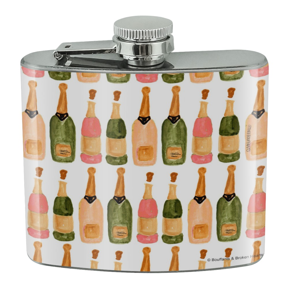 Classy Champagne Celebration Pattern Stainless Steel 5oz Hip Drink ...