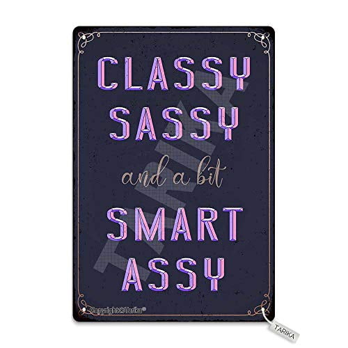 Classy Cheeky Bit Clever Assy Vintage Mirror Metal Decoration Art ...