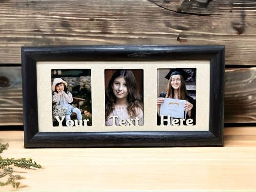 Classy Crafts Add Your Text Triple 2X3 Wallet Photo Frame | Holds Three ...