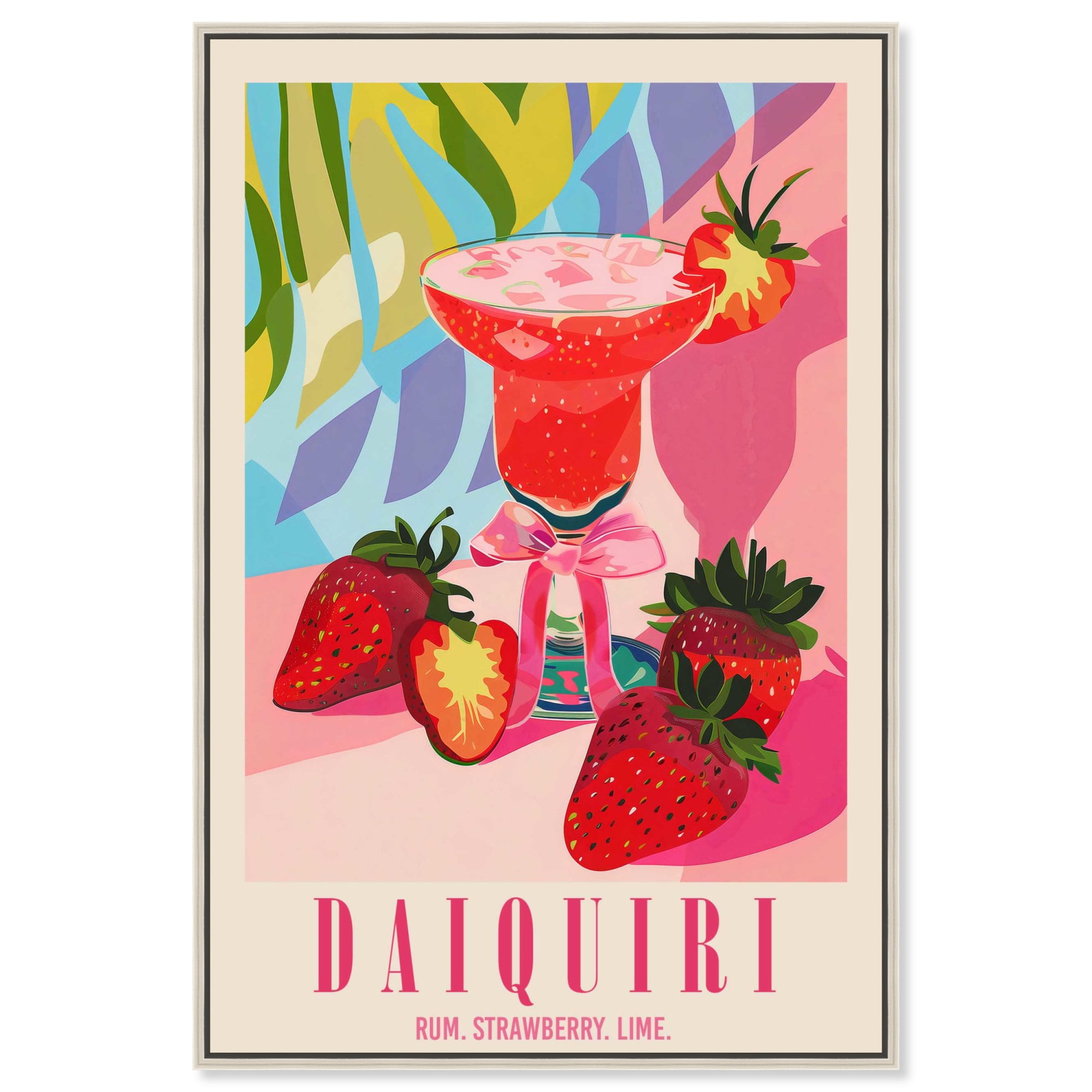 Classy Daiquiri Poster Canvas Trendy Coastal Print by Art Remedy ...