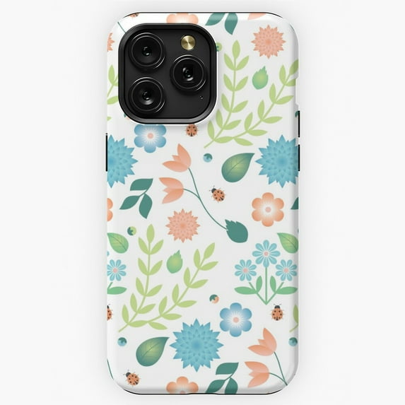 Classy Feminine Spring Floral Pattern With Ladybugs iPhone Case 17 11 ...