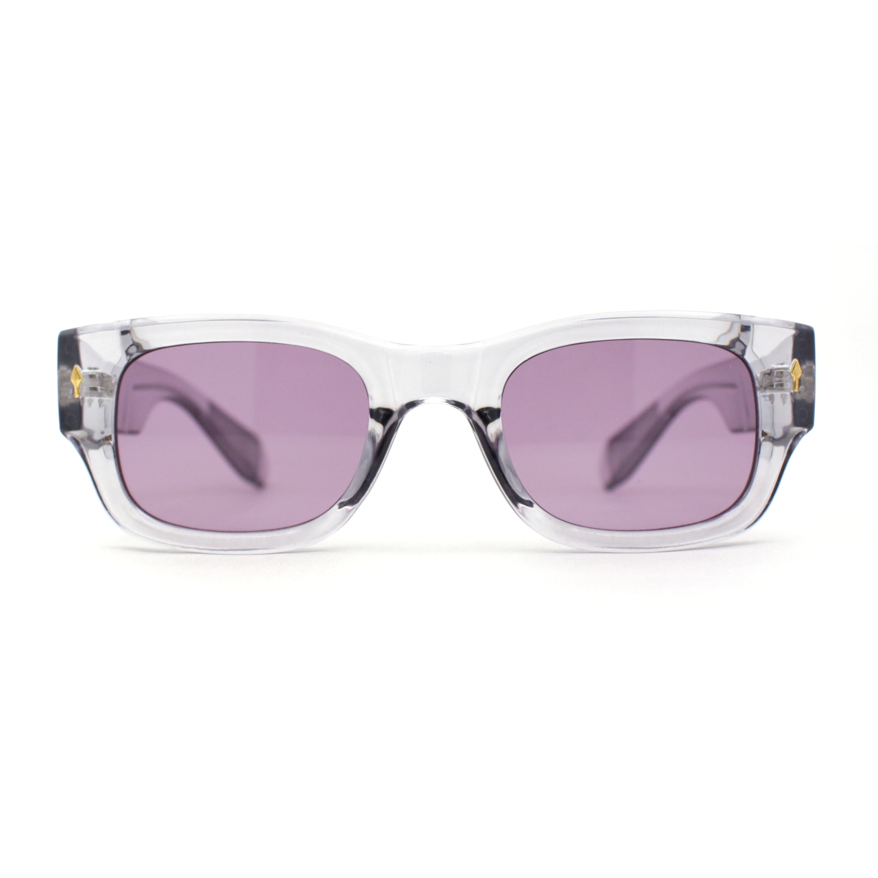Classy Gentlemans Narrow Rectangle Thick Plastic Arm Sunglasses Slate ...