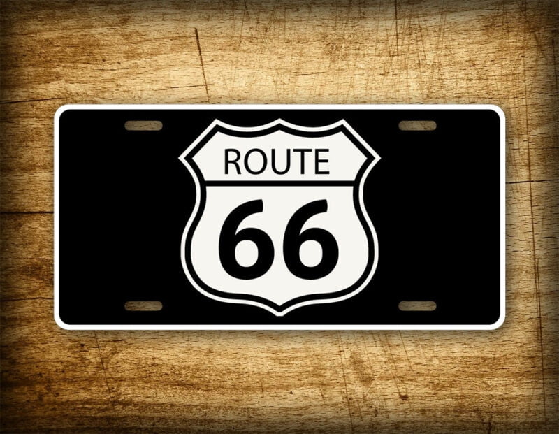 Classy Historic Route 66 Mother Road License Plate Highway Driving Auto ...