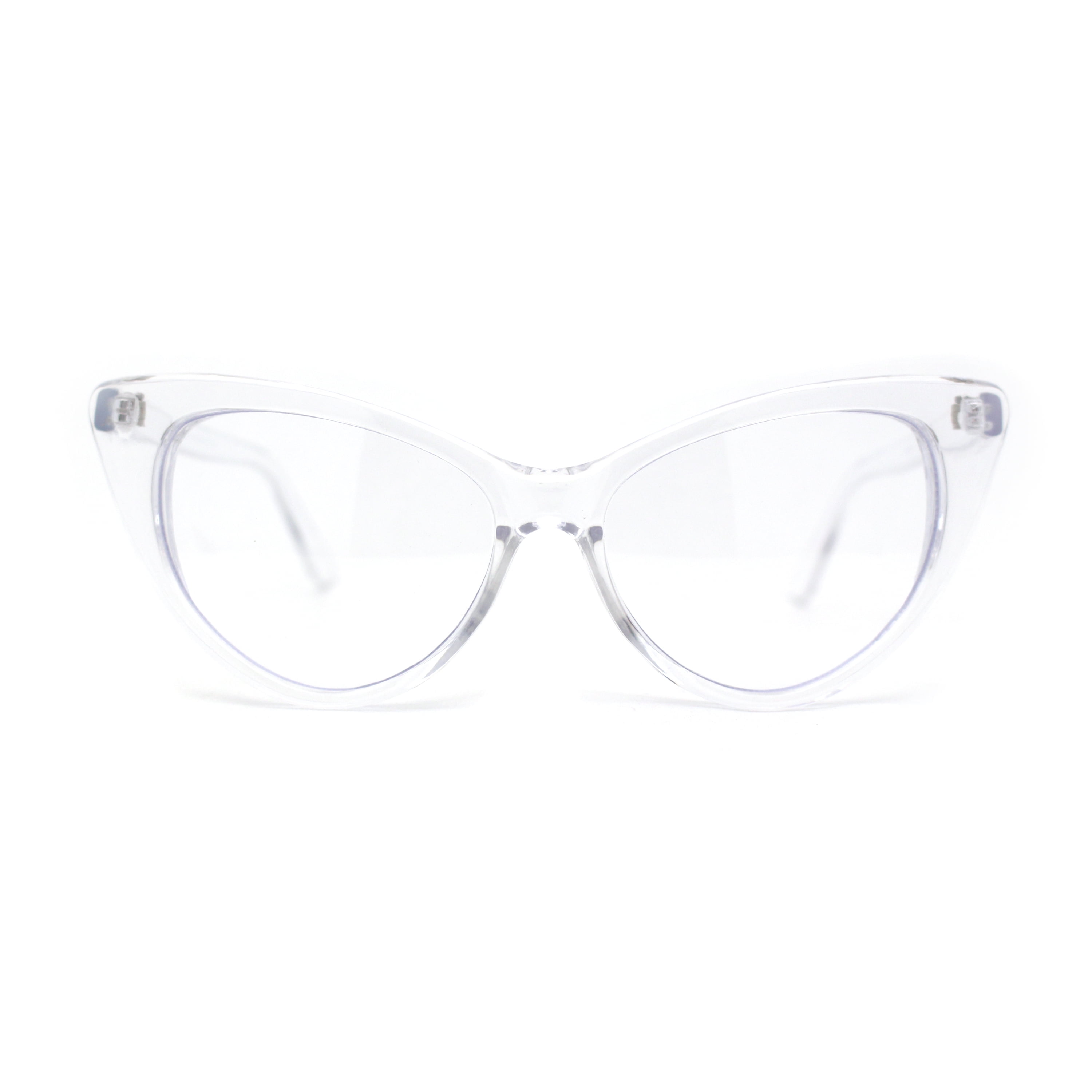 Classy Iconic Gothic Cat Eye Clear Lens Plastic Eye Glasses Clear ...