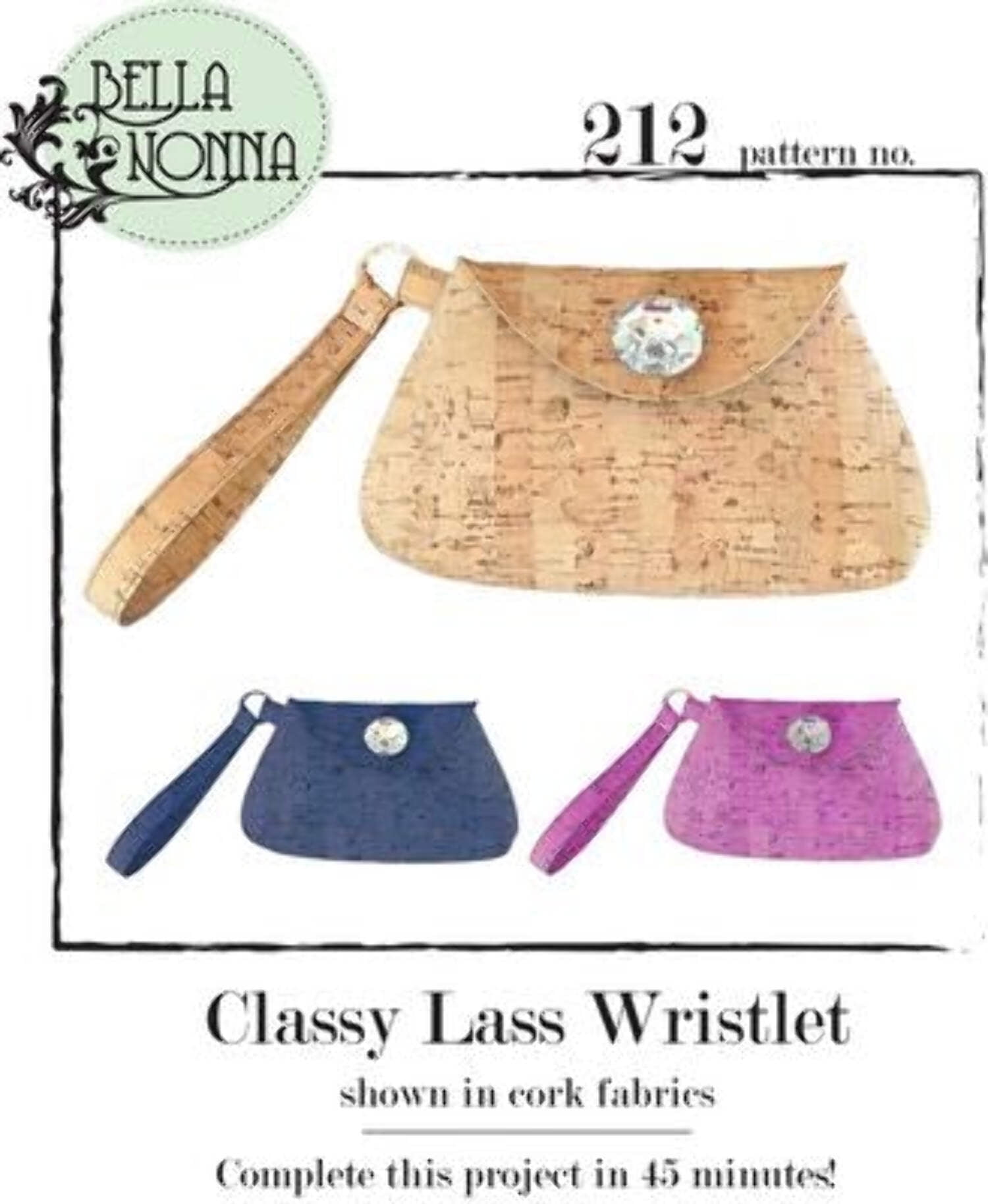 Classy Lass Wristlet Bag 6-1/2-Inch x 4-Inch Sewing Pattern by Jayme ...