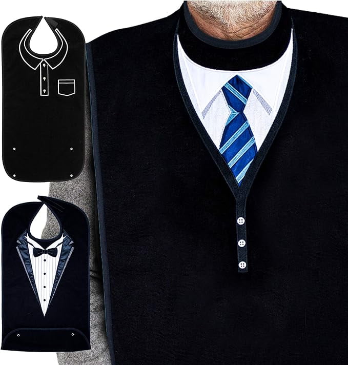 Classy Pal, Adult Bibs for Men, Dress ‘n Dine™ Clothing Protectors for ...
