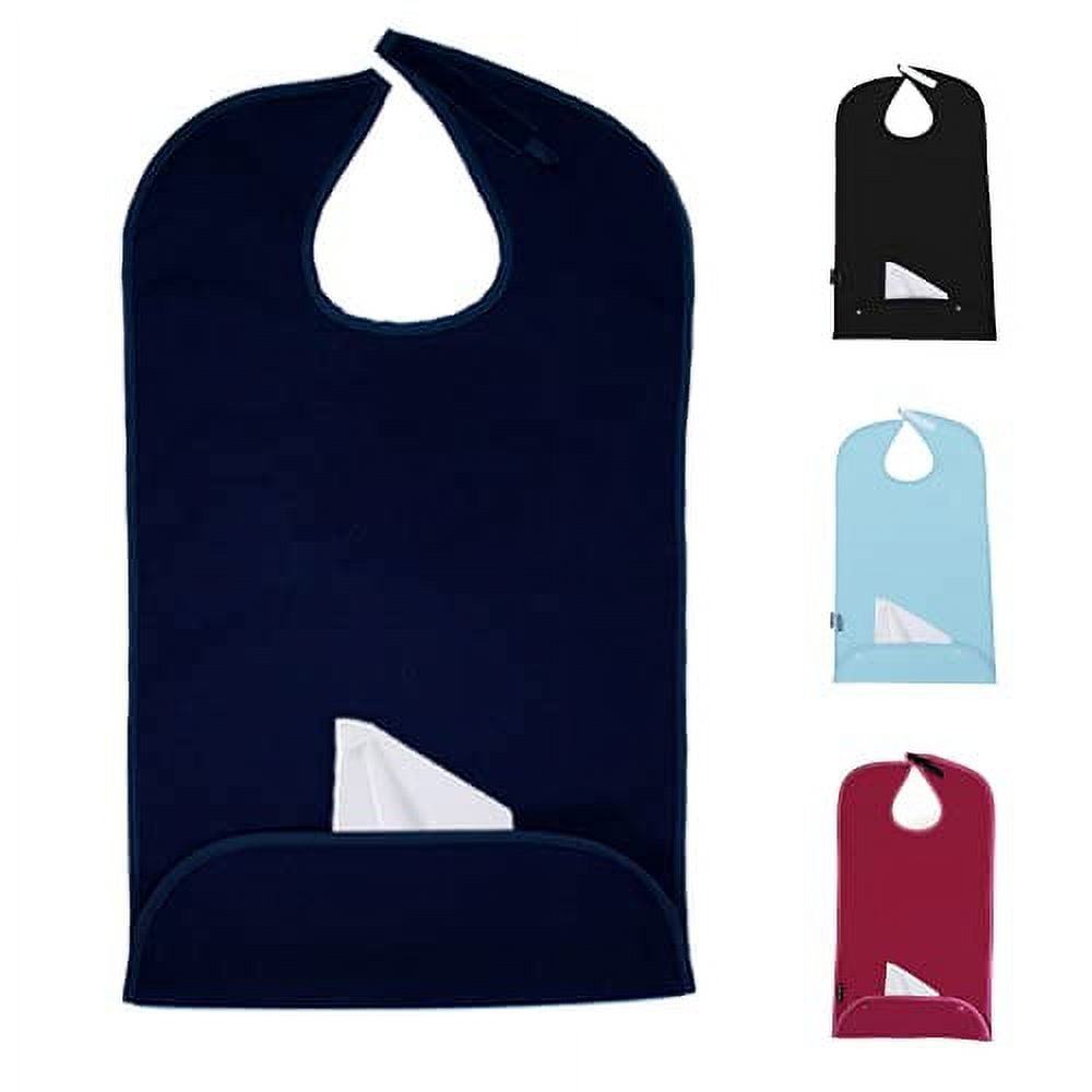 Classy Pal Adult Bib for Elderly Men & Women, Terry Cloth, Waterproof ...