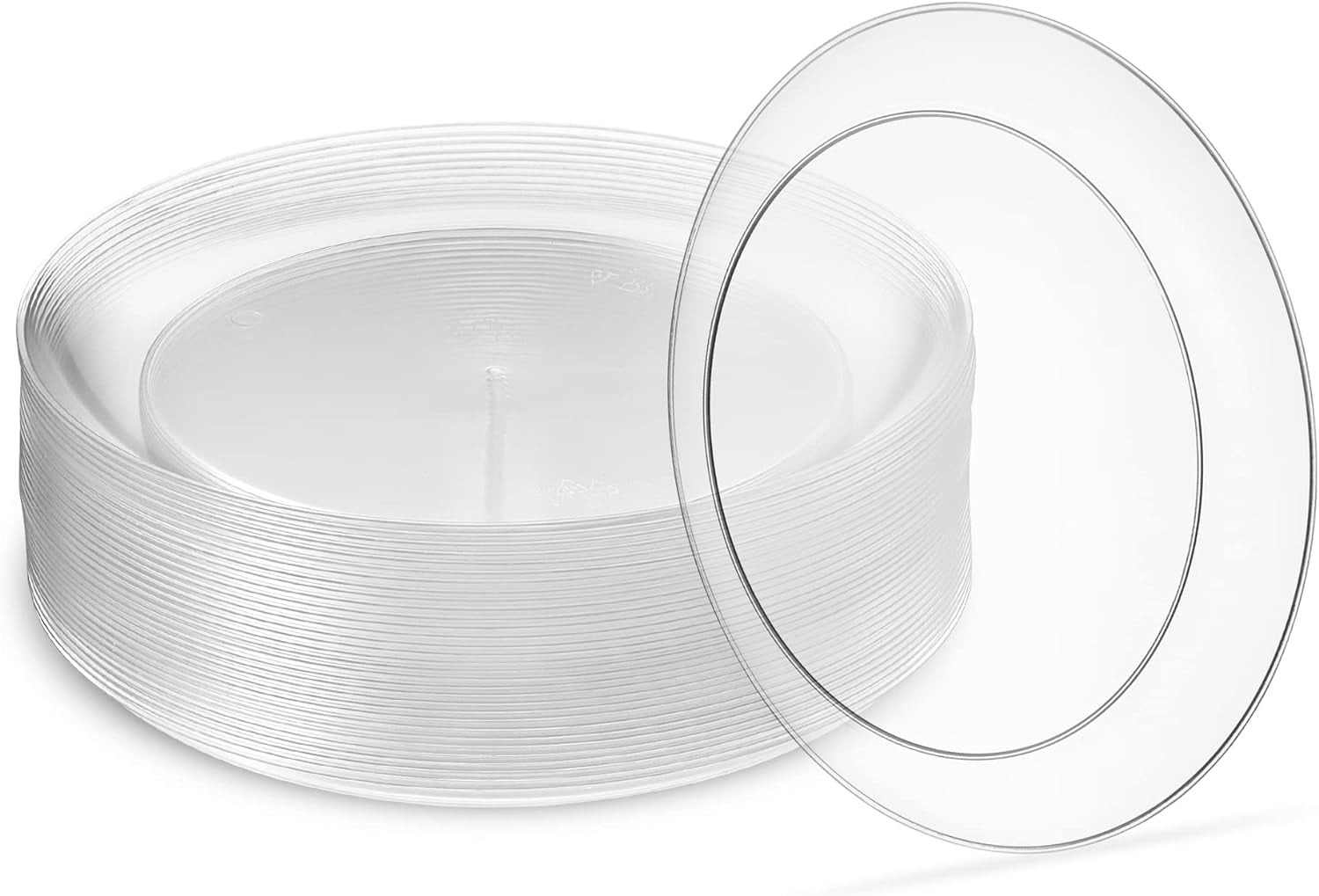 PLASTICPRO 6” Crystal Clear Plastic Plates Disposable Plates for Party ...