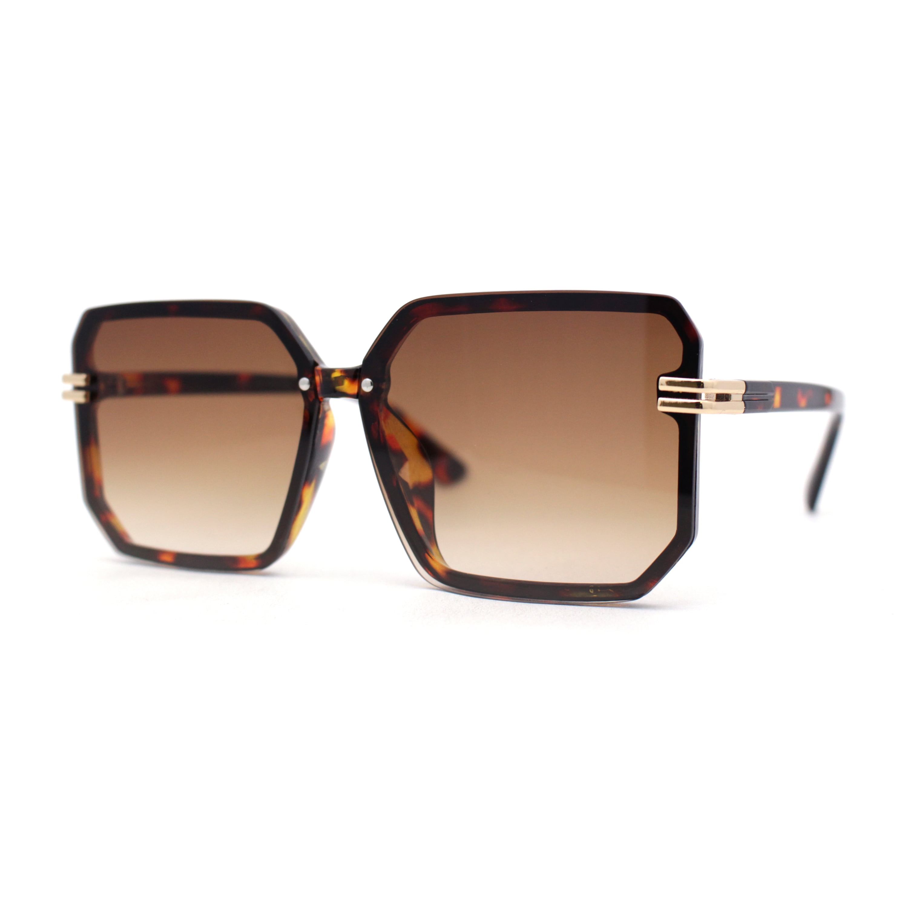 Classy Rimless Squared Rectangle Luxury Plastic Fashoin Sunglasses ...