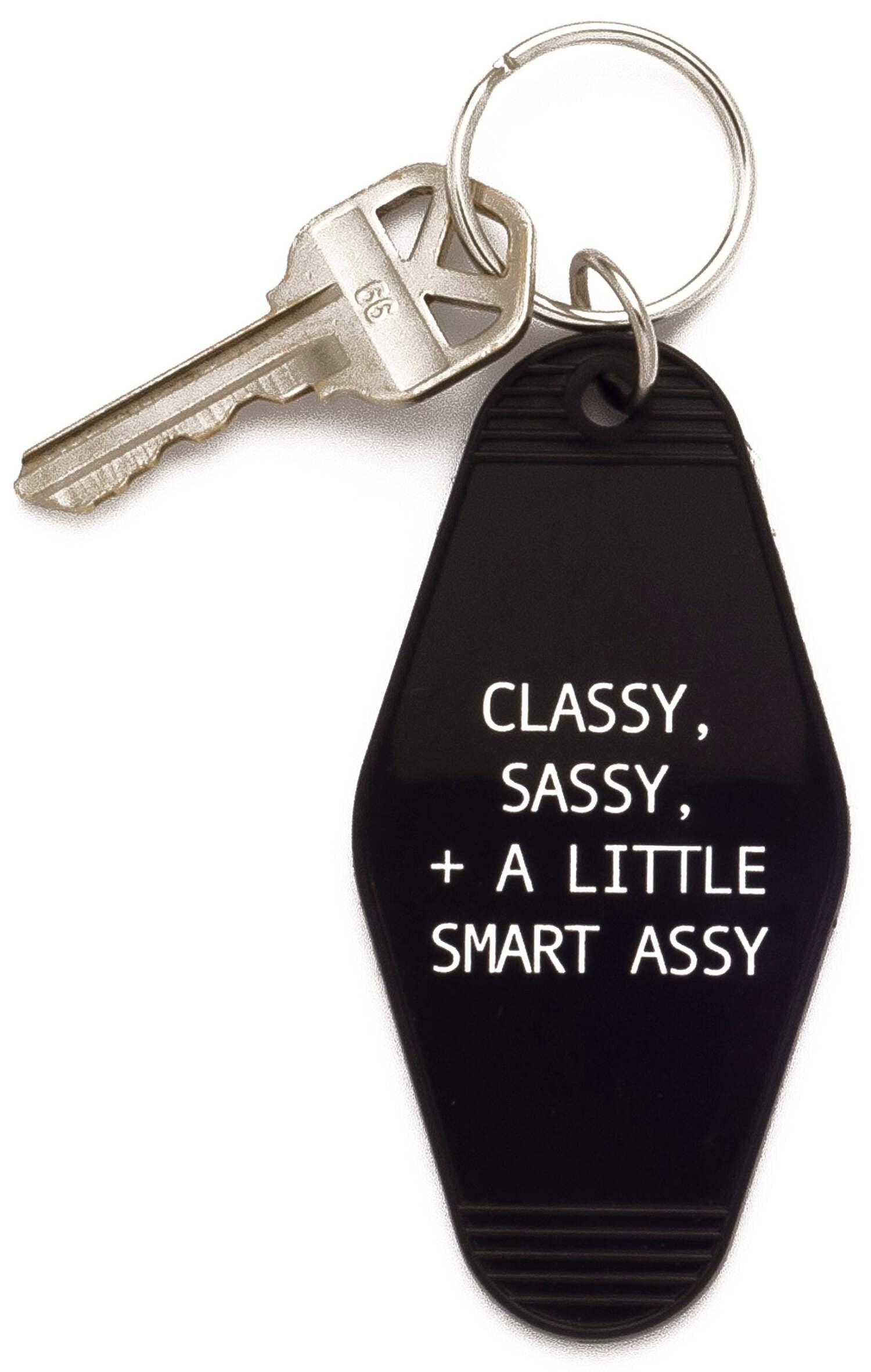 Classy, Sassy, + A Little Smart Assy Keychain in Black and White ...
