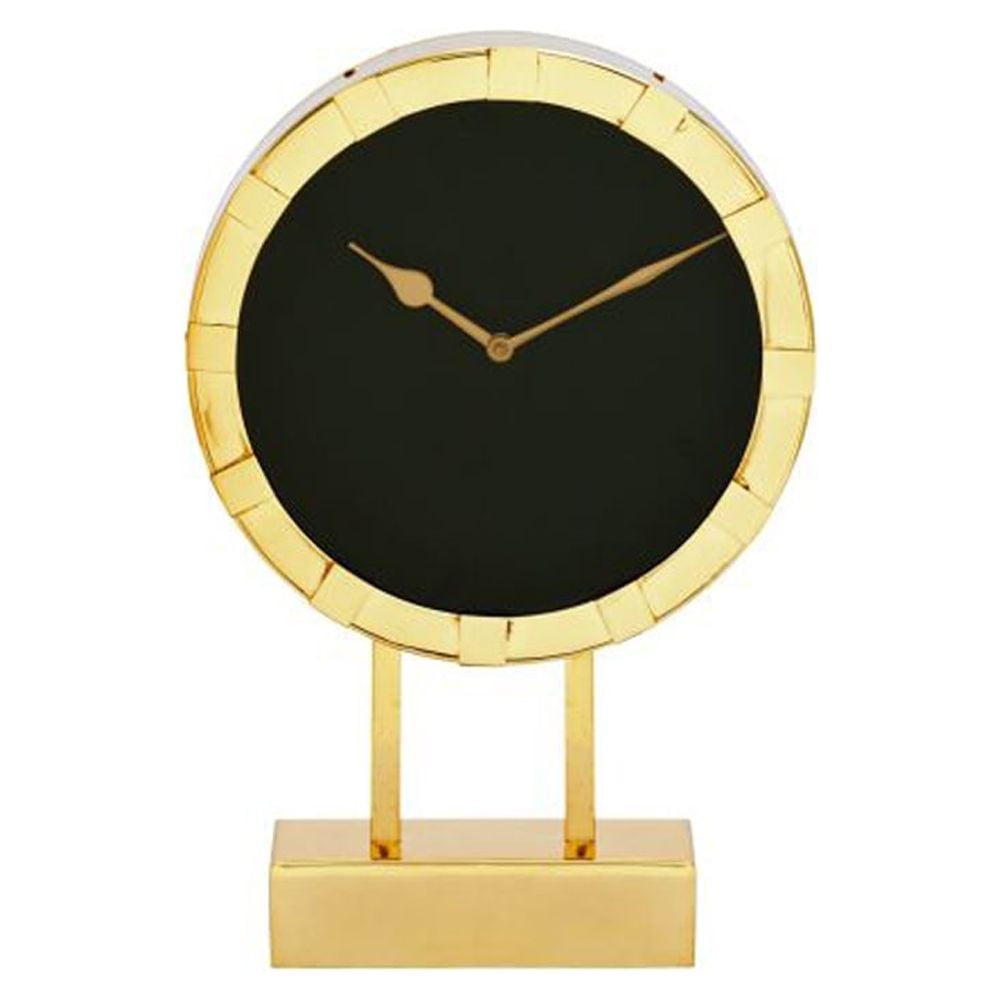 Classy Stainless Steel Gold Table Clock - Walmart.com