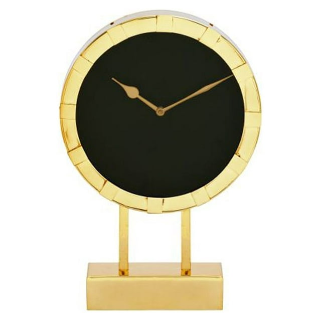 Classy Stainless Steel Gold Table Clock - Walmart.com