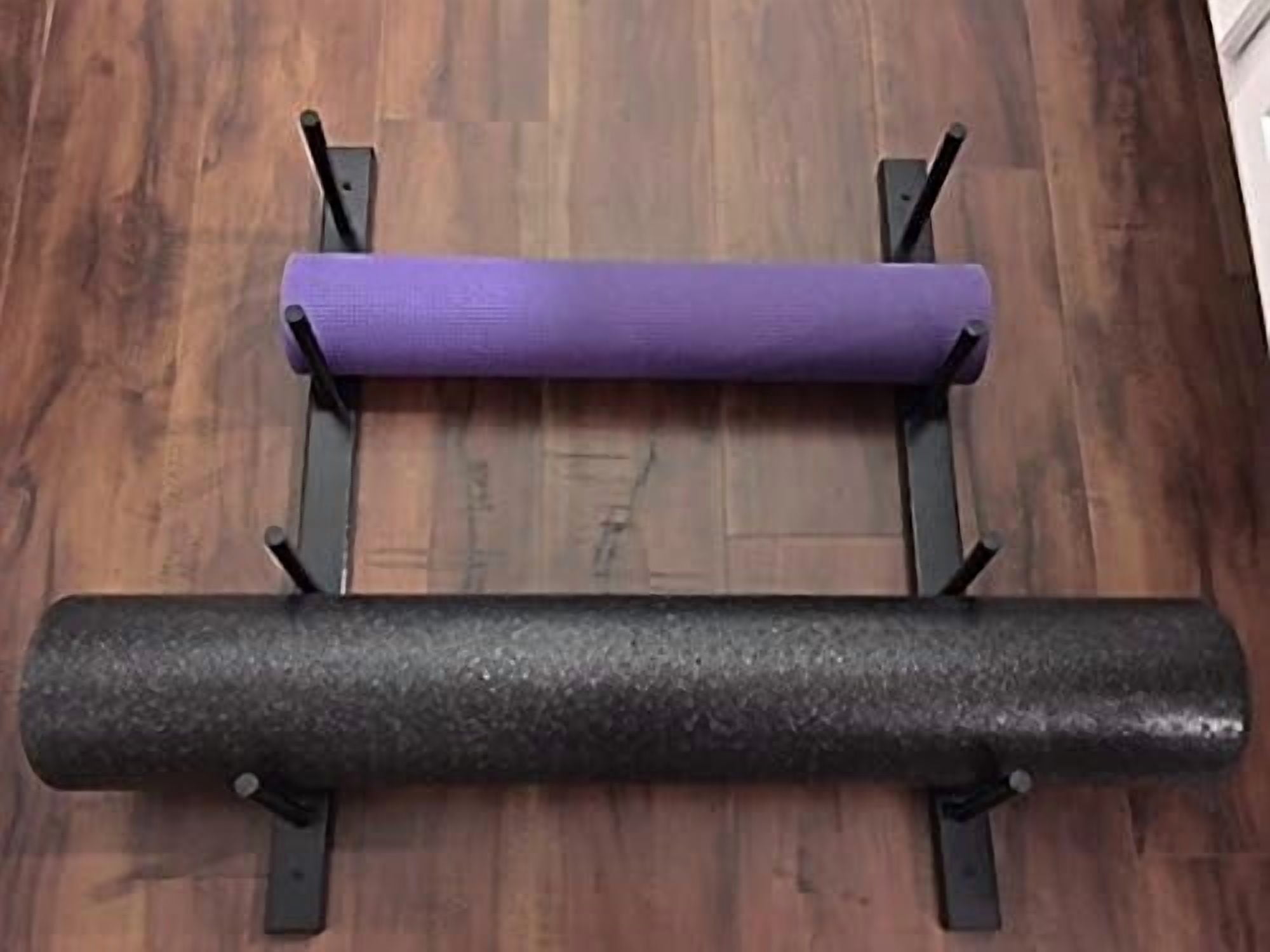 Classy Wood Foam Roller & Yoga Mat Storage Rack. Holds 4, 8, 12 etc ...