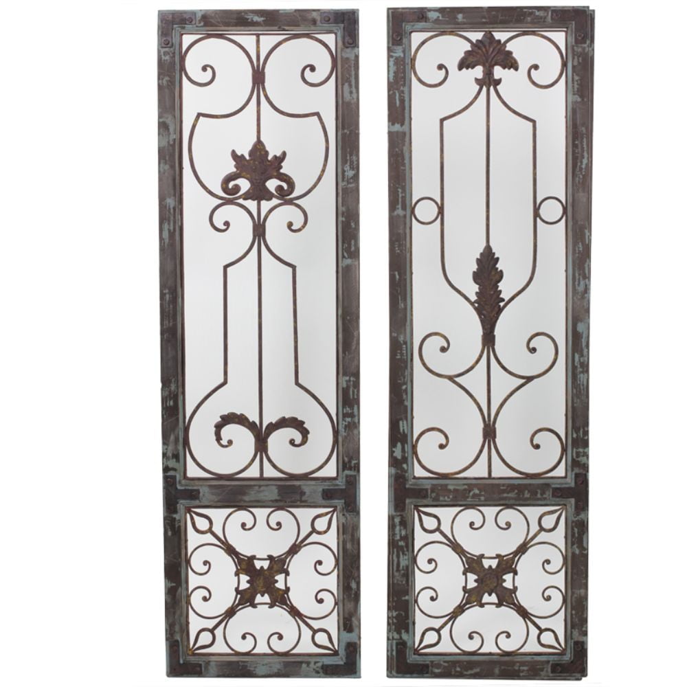 Classy Wooden Metal Wall Decor 2 Assorted - Walmart.com