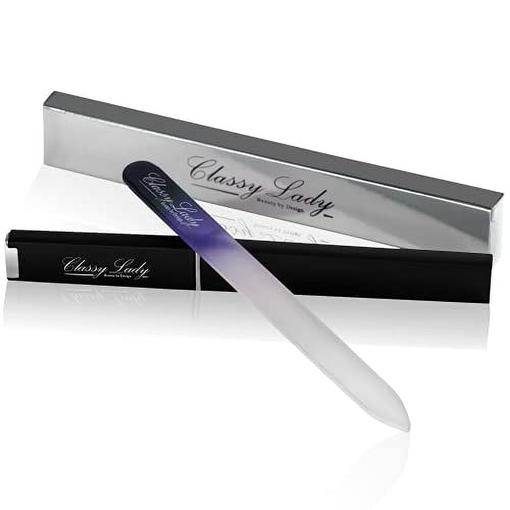 ClassyLady Glass Nail Files - Crystal Nail File, Glass Nail File with ...