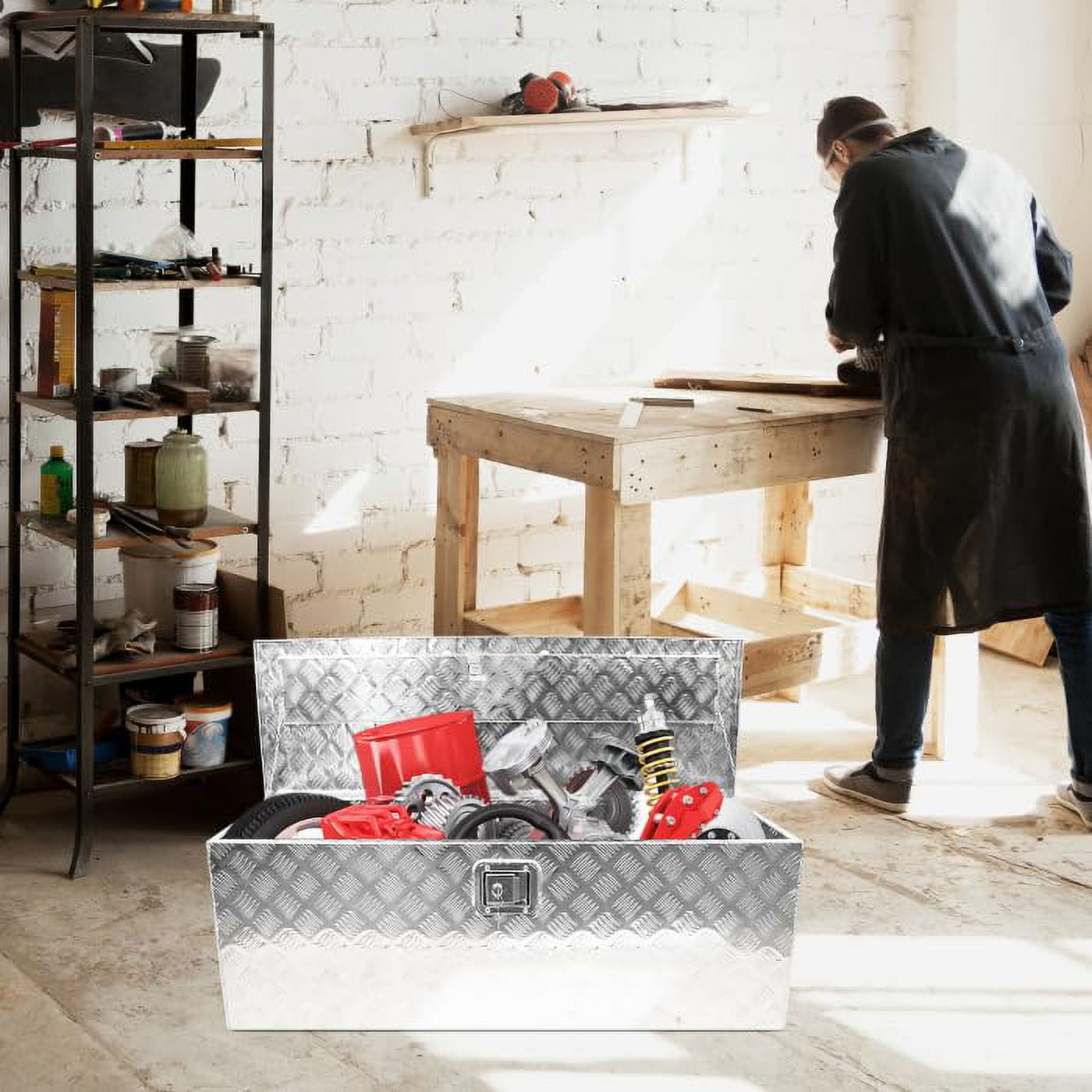 ClassyThreads 30 Inch Aluminum Underbody Tool Box, Tool Storage Box for ...