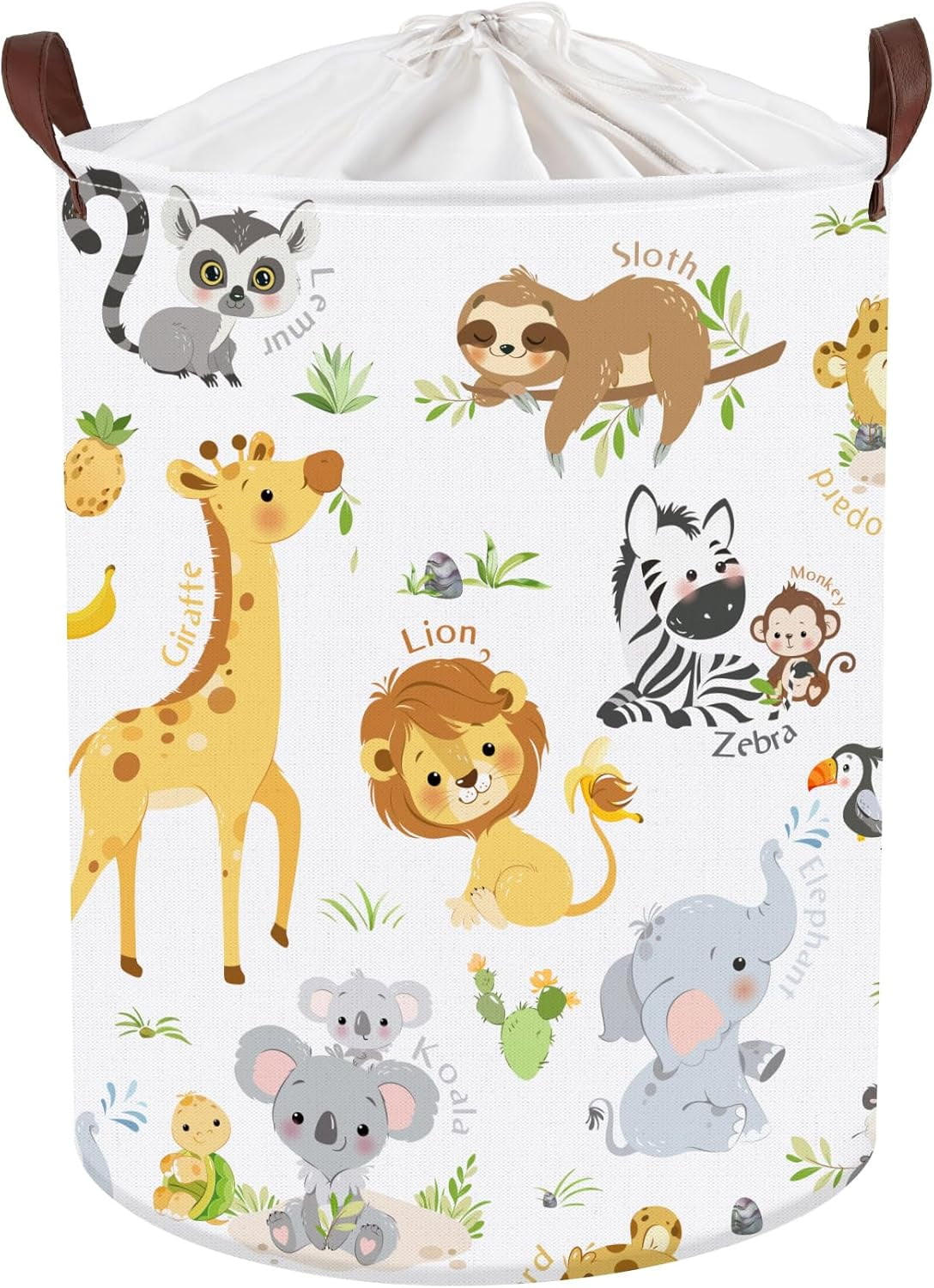 Clastyle Large Alphabet Animal Hamper for Nursery Kid Room Giraffe Lion ...