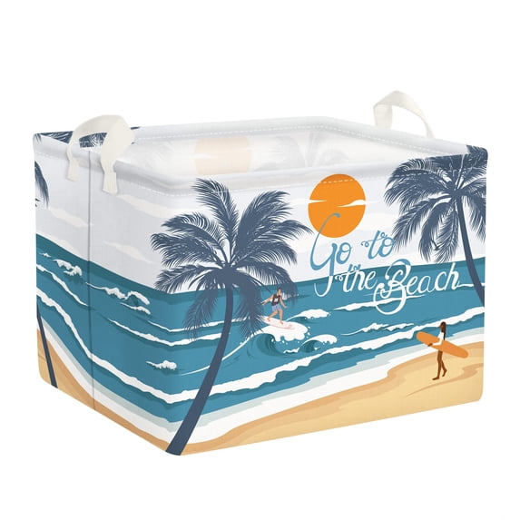 Clastyle Tropical Beach Bathroom Basket Blue Coconut Tree Shower Gift ...