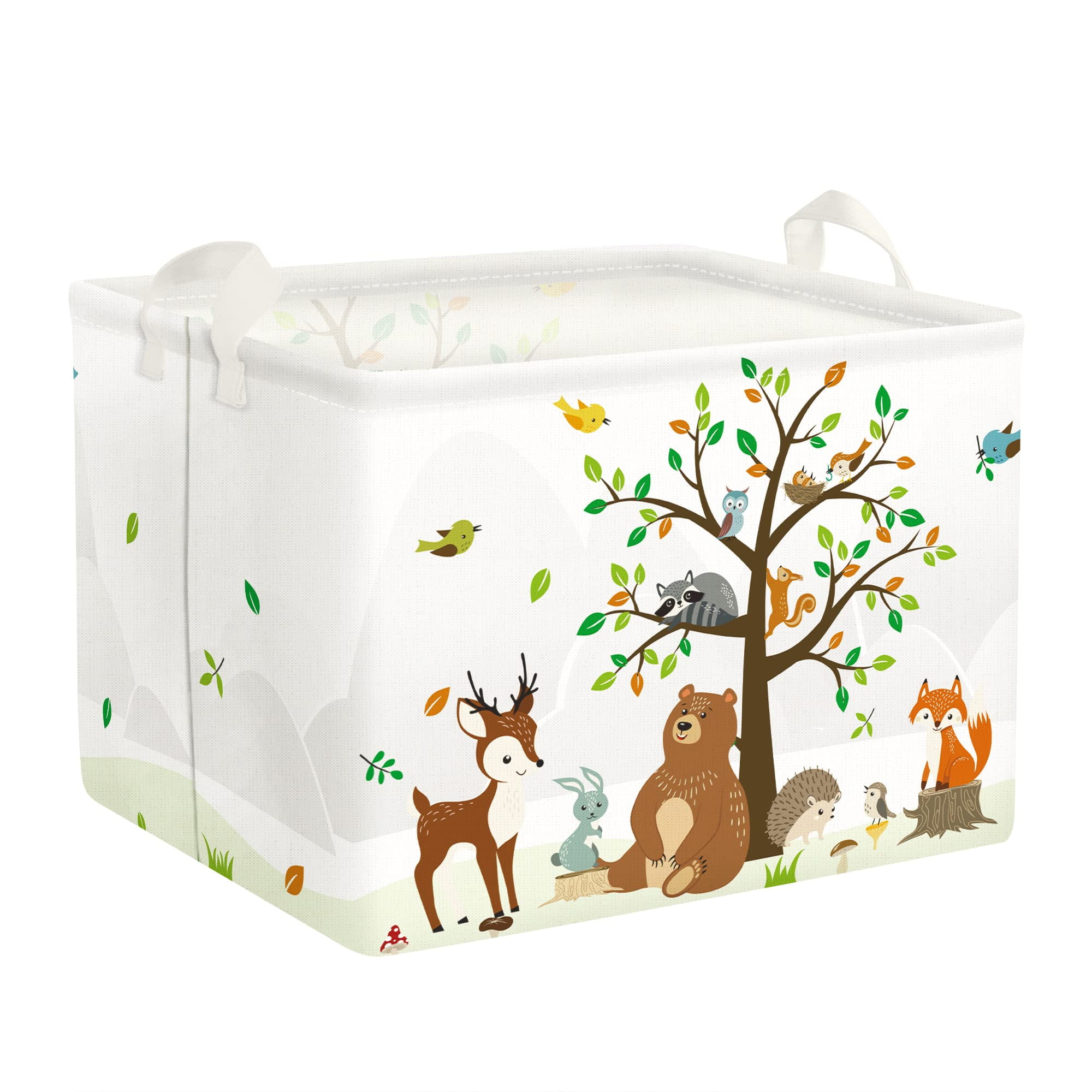 Clastyle Woodland Animals Bear Fox Raccoon Tree Baby Gift Storage ...