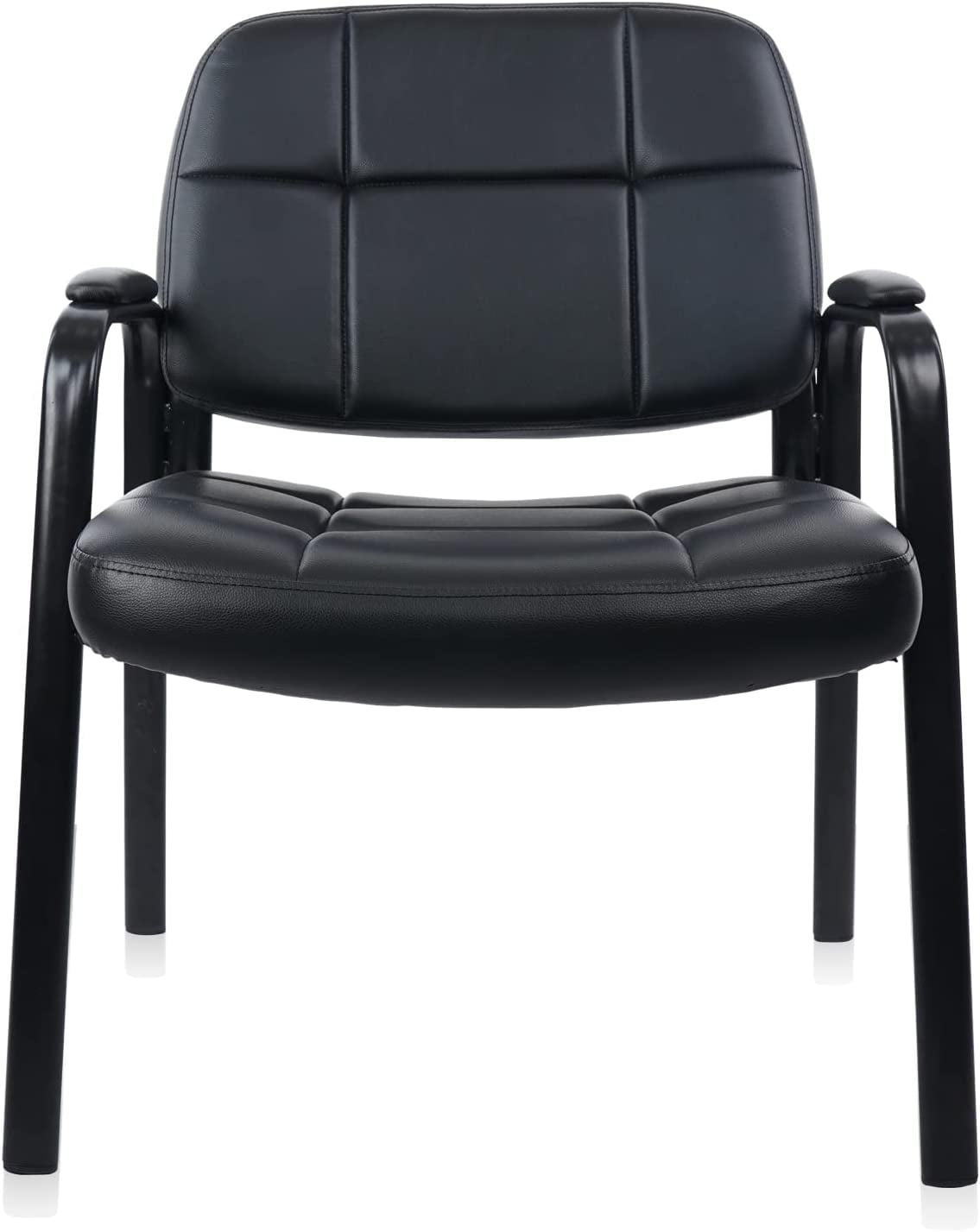 CLATINA Big & Tall 400 lbs Guest Chair, Wide Upholstered Back, Leather Office Reception Chair ...