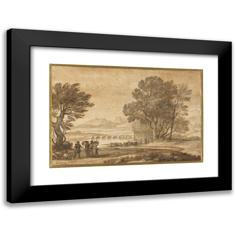 Claude Lorrain 14x11 Black Modern Framed Museum Art Print Titled - A ...