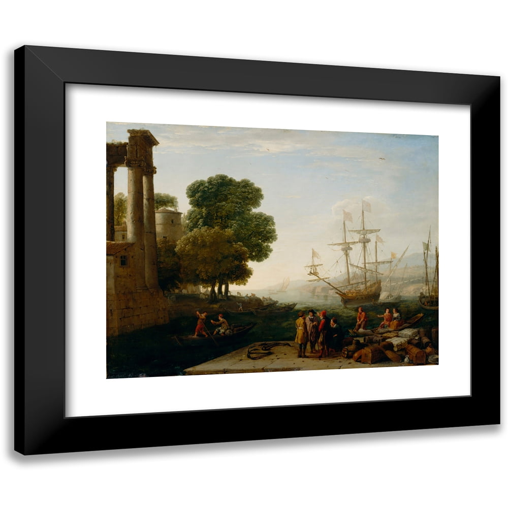Claude Lorrain 18x15 Black Modern Framed Museum Art Print Titled - A ...