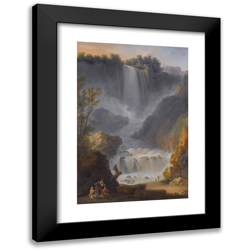 Claude-Louis Châtelet 11x14 Black Modern Framed Museum Art Print Titled - A View of the Marmore ...