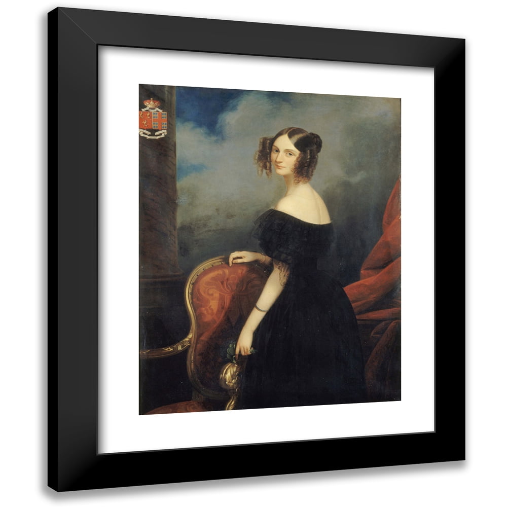 Claude Marie Dubufe 12x14 Black Modern Framed Museum Art Print Titled ...