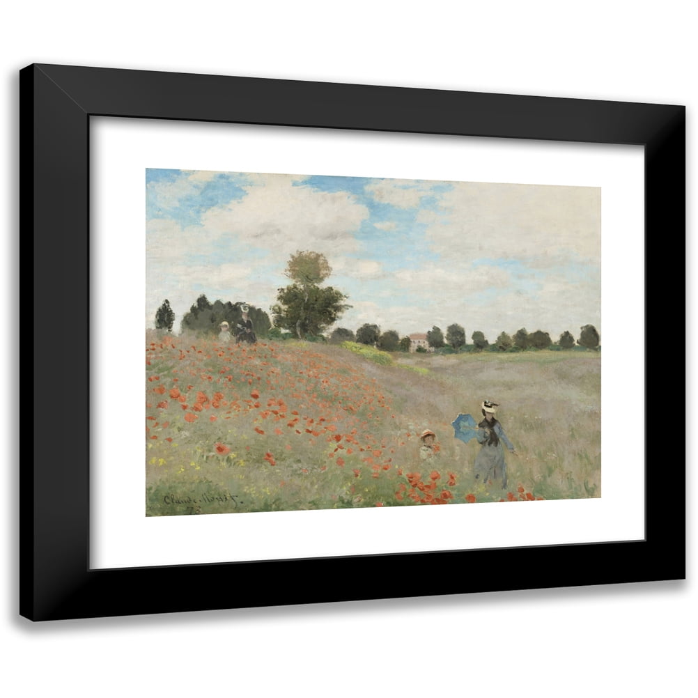 Claude Monet 18x15 Black Modern Framed Museum Art Print Titled - Poppy ...