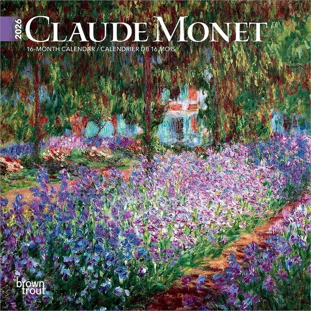 Claude Monet 2026 7 X 14 Inch (Hanging) Monthly Mini Wall Calendar ...