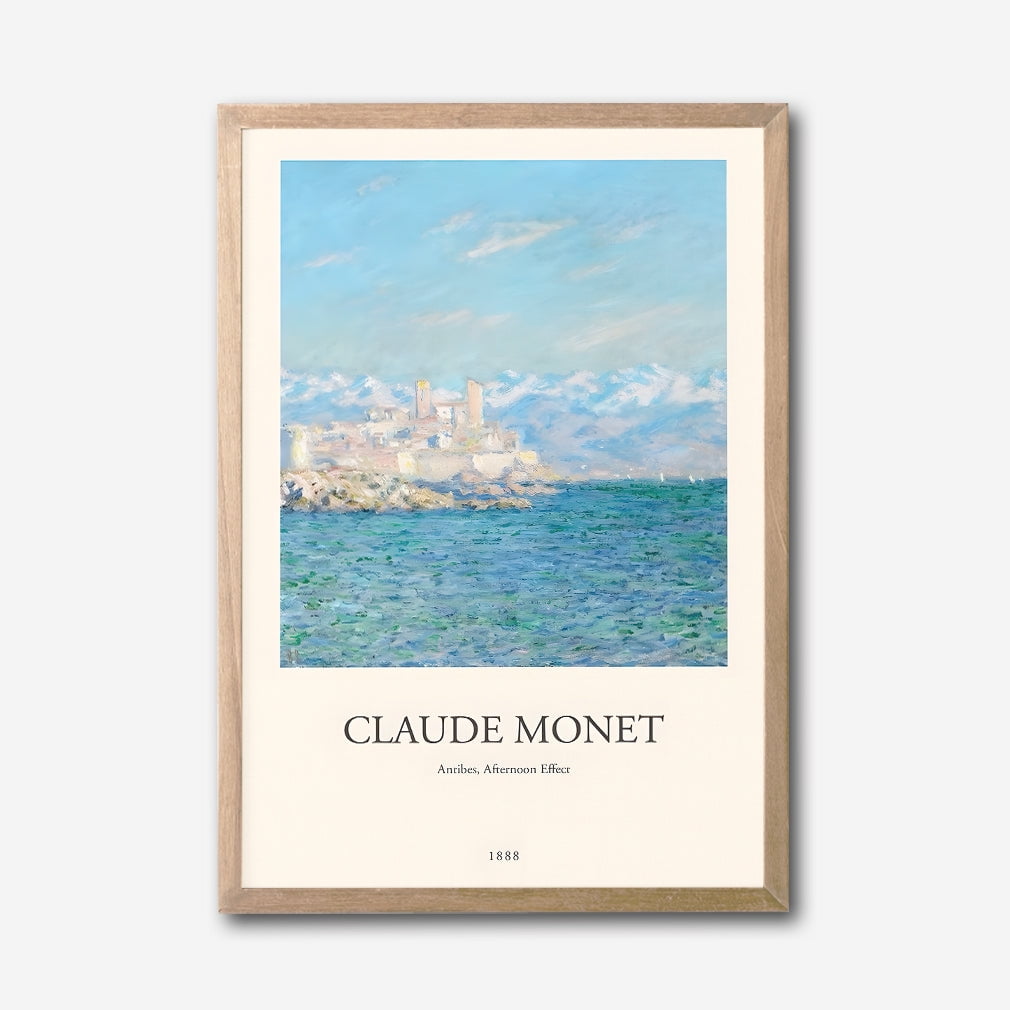 Claude Monet Antibes, Afternoon Effect Canvas Wall Art Framed ...