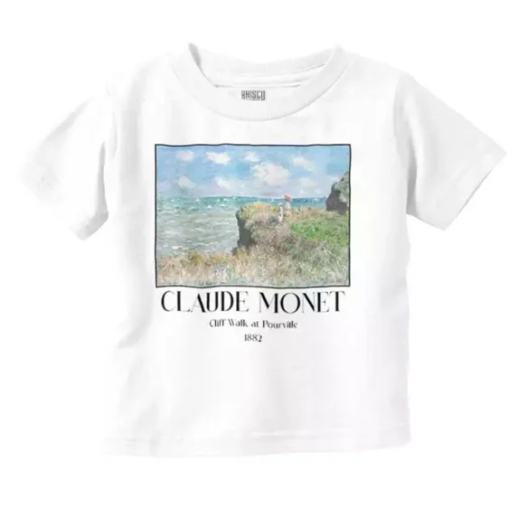 Claude Monet Art Cliff Walk At Pourville Toddler T Shirt TODDLER SHORT ...