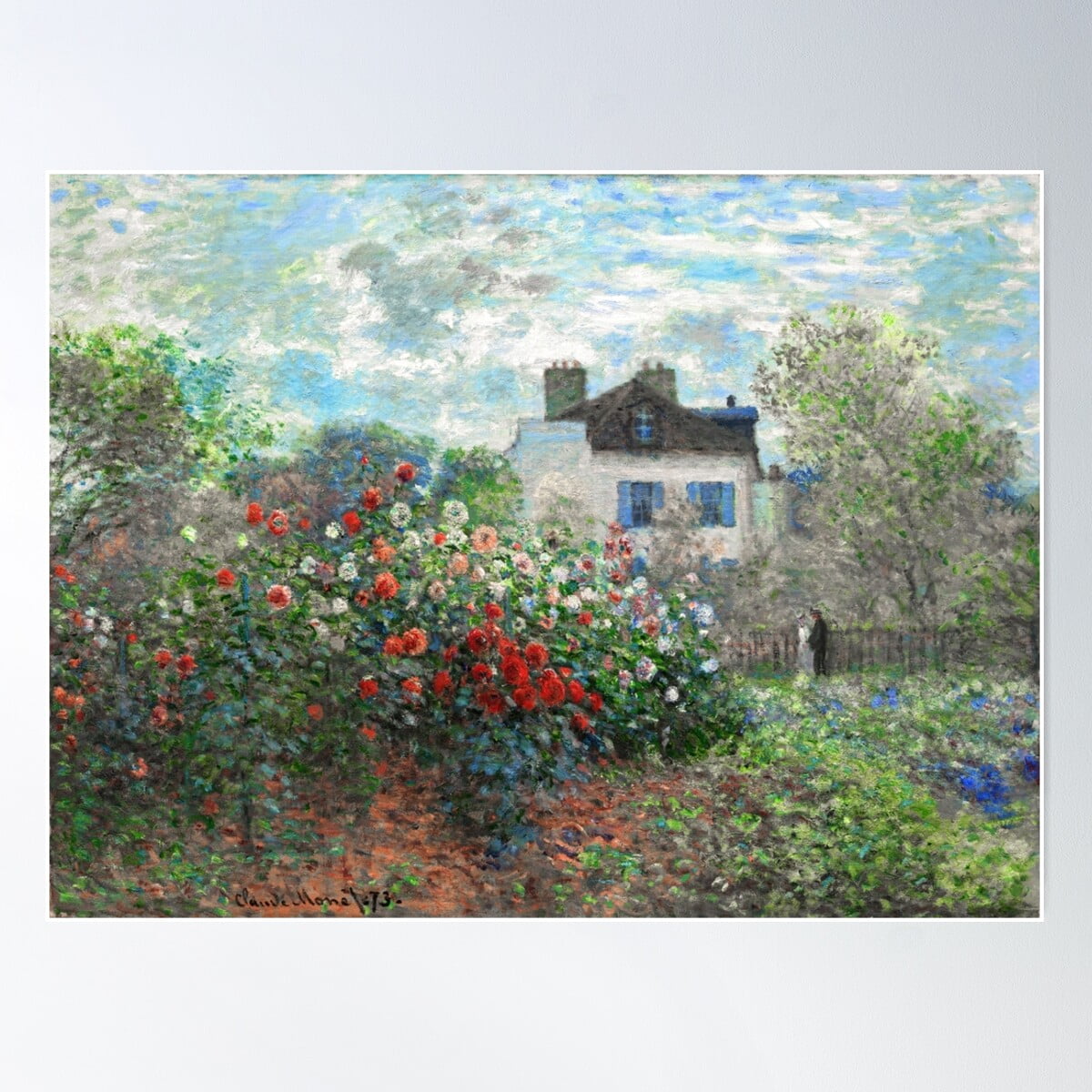 Claude Monet Artist'S Garden Argenteuil Fine Art Poster Wall Art ...