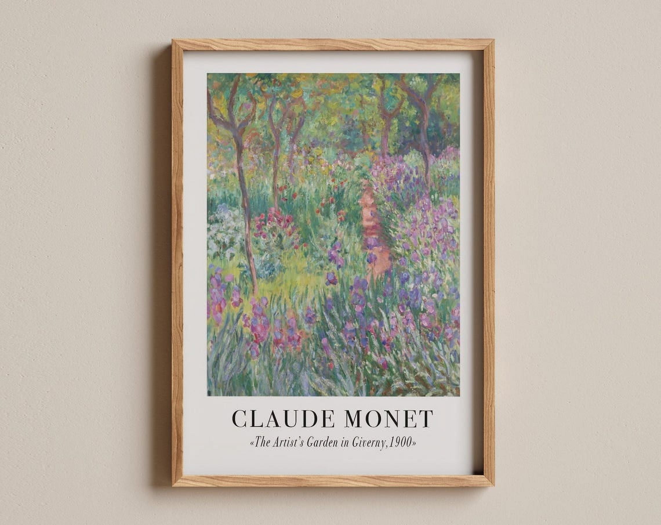 Claude Monet The Artist’S Garden In Giverny Print, 1900 Floral ...