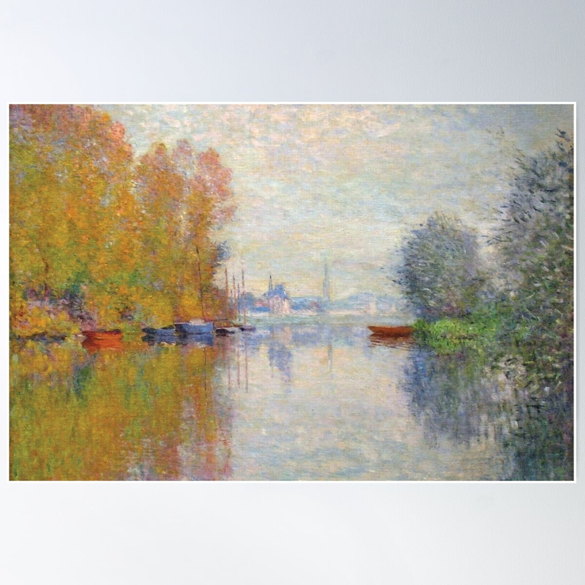 Claude Monet | Autumn On The Seine At Argentuiel Poster Wall Art ...