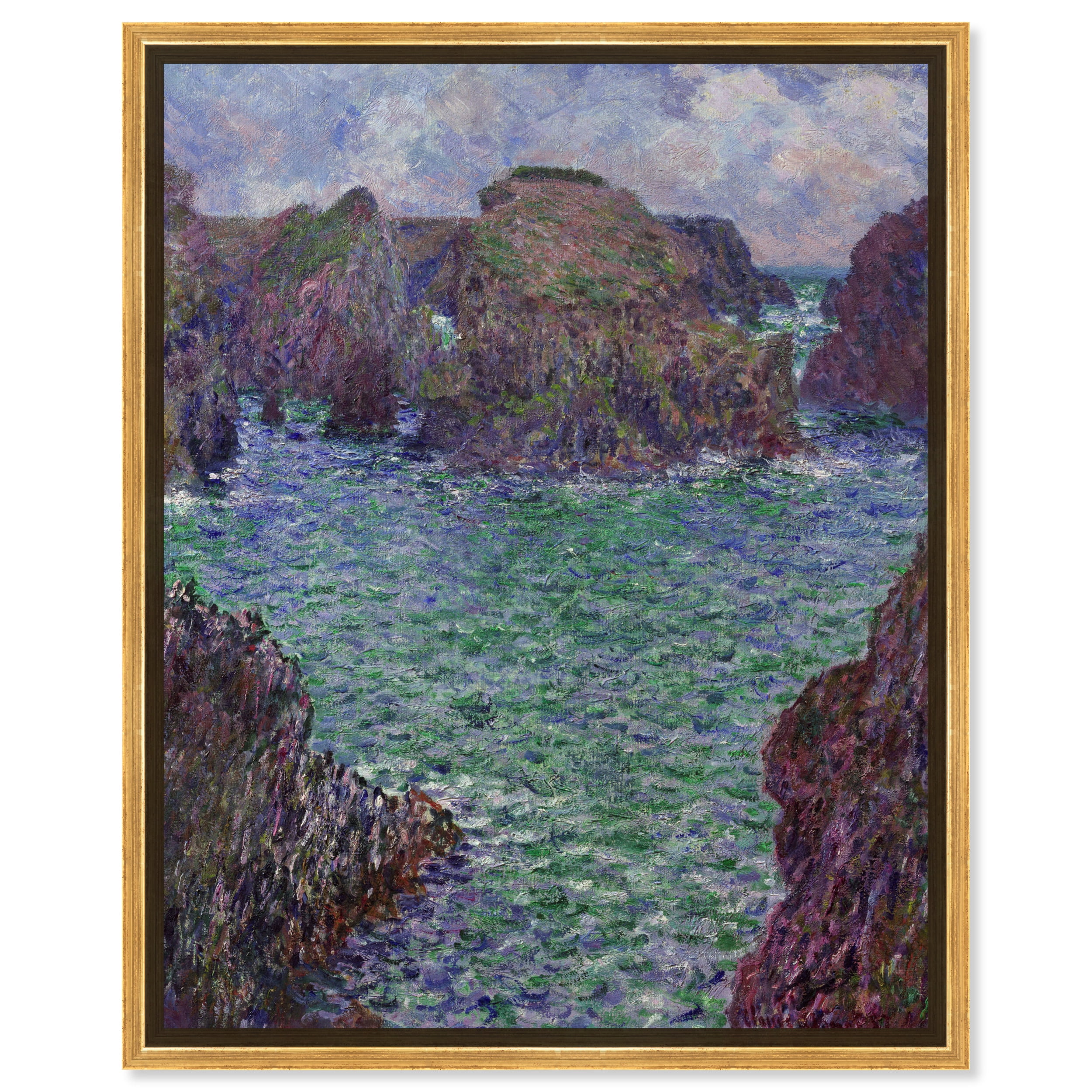 Claude Monet-BeIle Ile Rocks At Port Goulphar Art Prints Canvas Wall ...